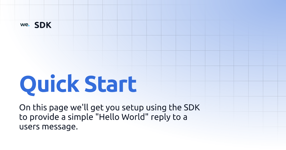 Quick Start | SDK
